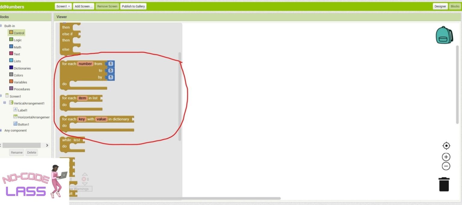 What Are For Loops” And How Do You Use Them In App Inventor No Code Lass