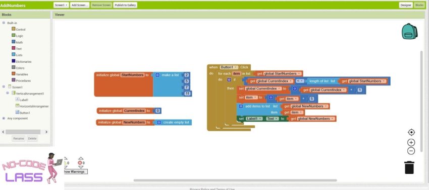What Are “For Loops” and How Do You Use Them in App Inventor? – No Code ...