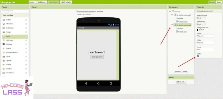 Using Multiple Screens in App Inventor – No Code Lass
